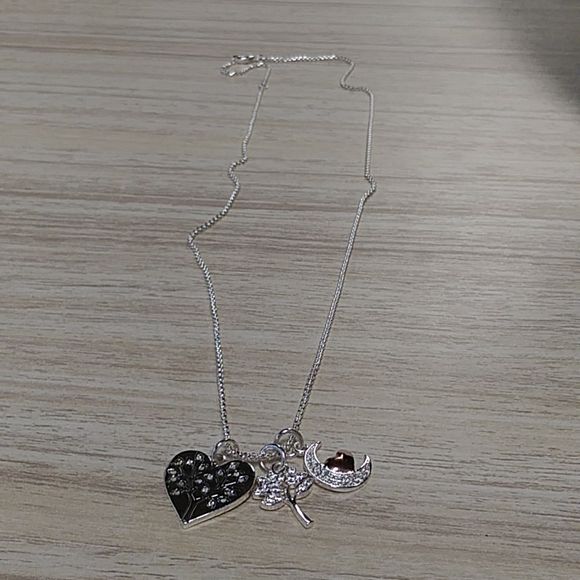 la cn | Jewelry | La Cn Silverstone Chain And 3 Charms Looks New | Poshmark